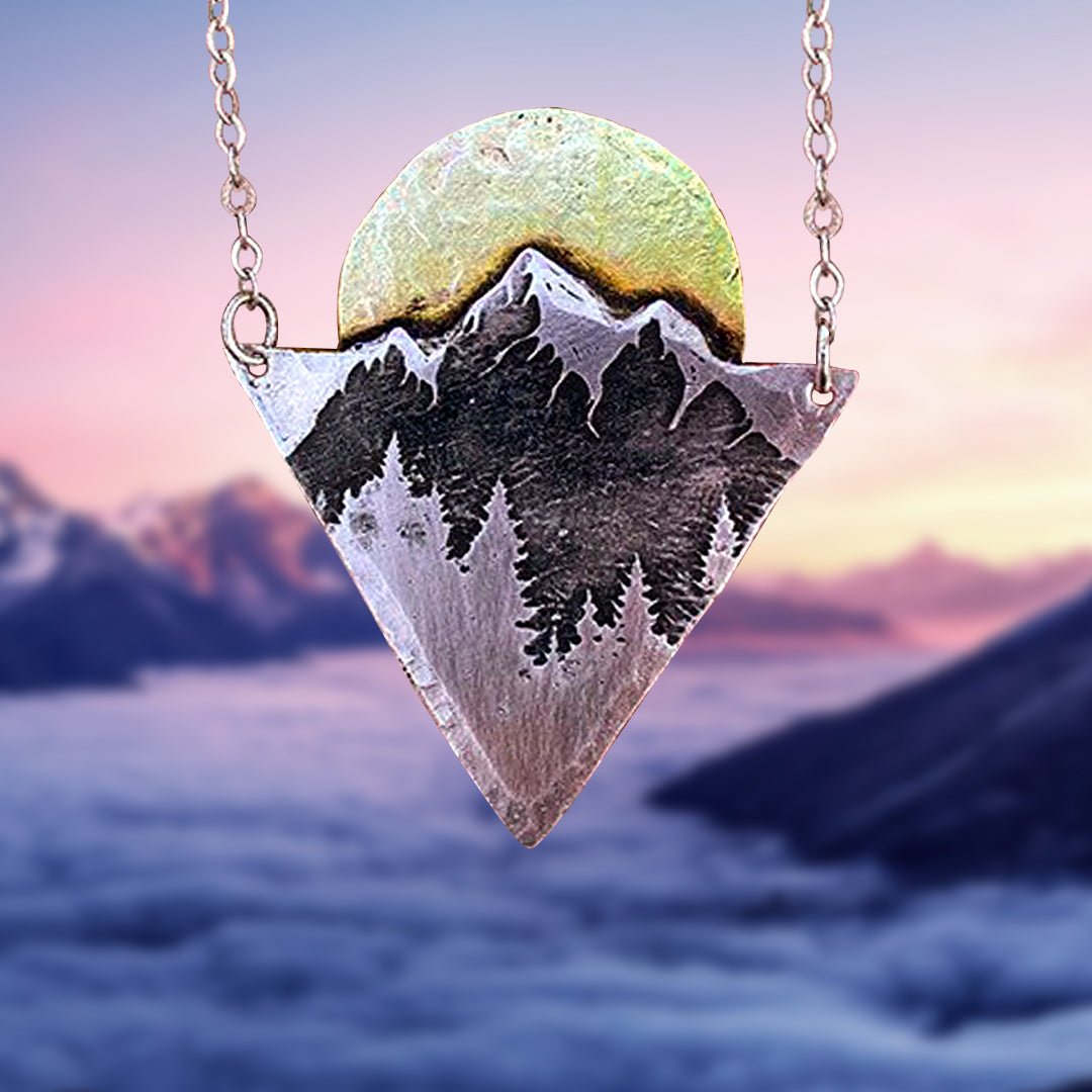 Geometric Sunset Valley Necklace – Aspen Jewelry