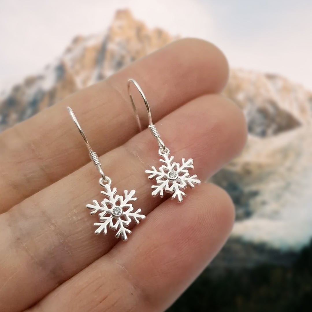 Snowflake Dangle Earrings – Aspen Jewelry